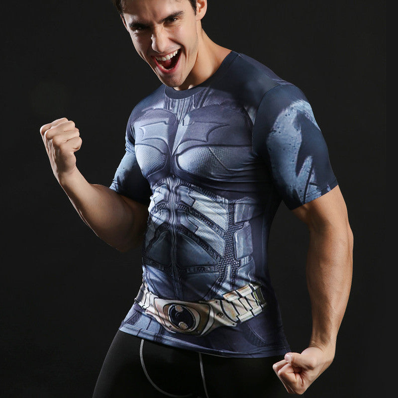 BATMAN Short Sleeve Compression Shirt for Men – ME SUPERHERO