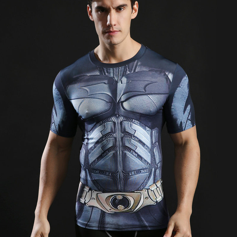 BATMAN Short Sleeve Compression Shirt for Men – ME SUPERHERO