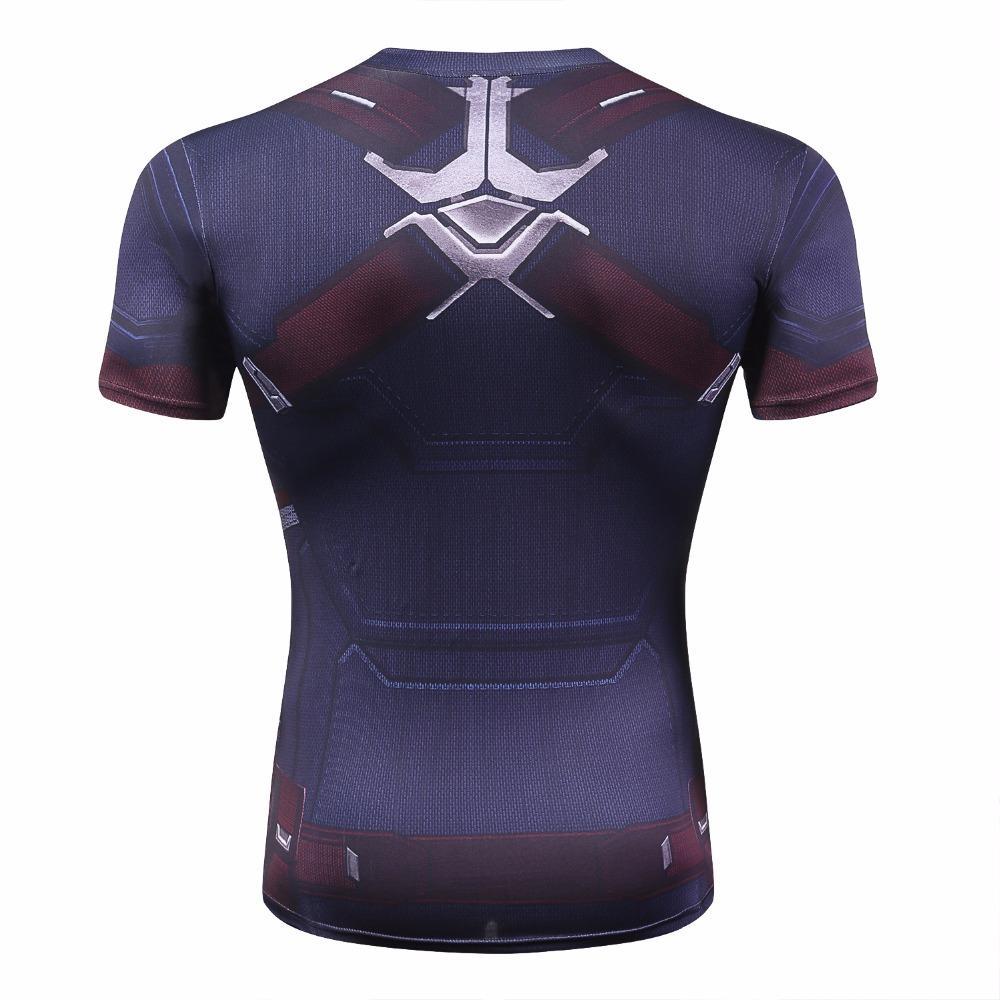 CAPTAIN AMERICA Compression Short Sleeve Shirt for Men – ME SUPERHERO
