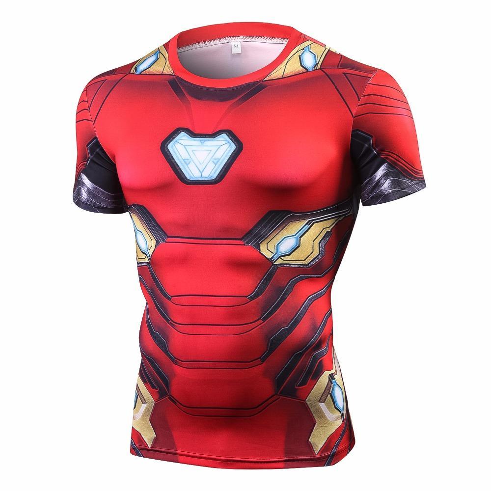 Comic IRON MAN Short Sleeve Compression Shirt for Men – ME SUPERHERO